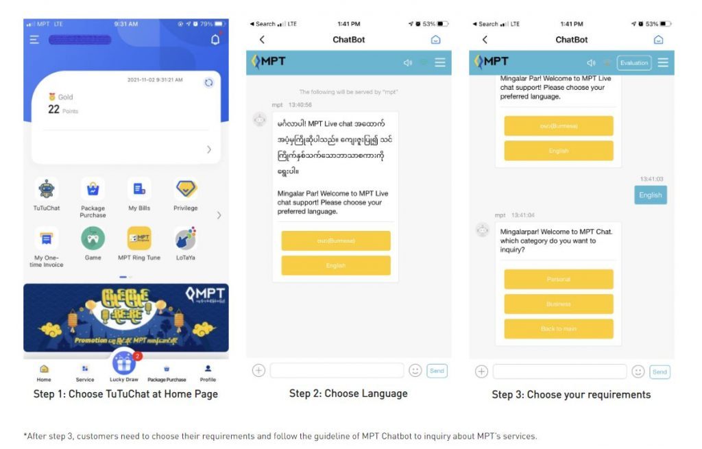 Introducing MPT Live Chatbot Services | Myanmar Tech Press